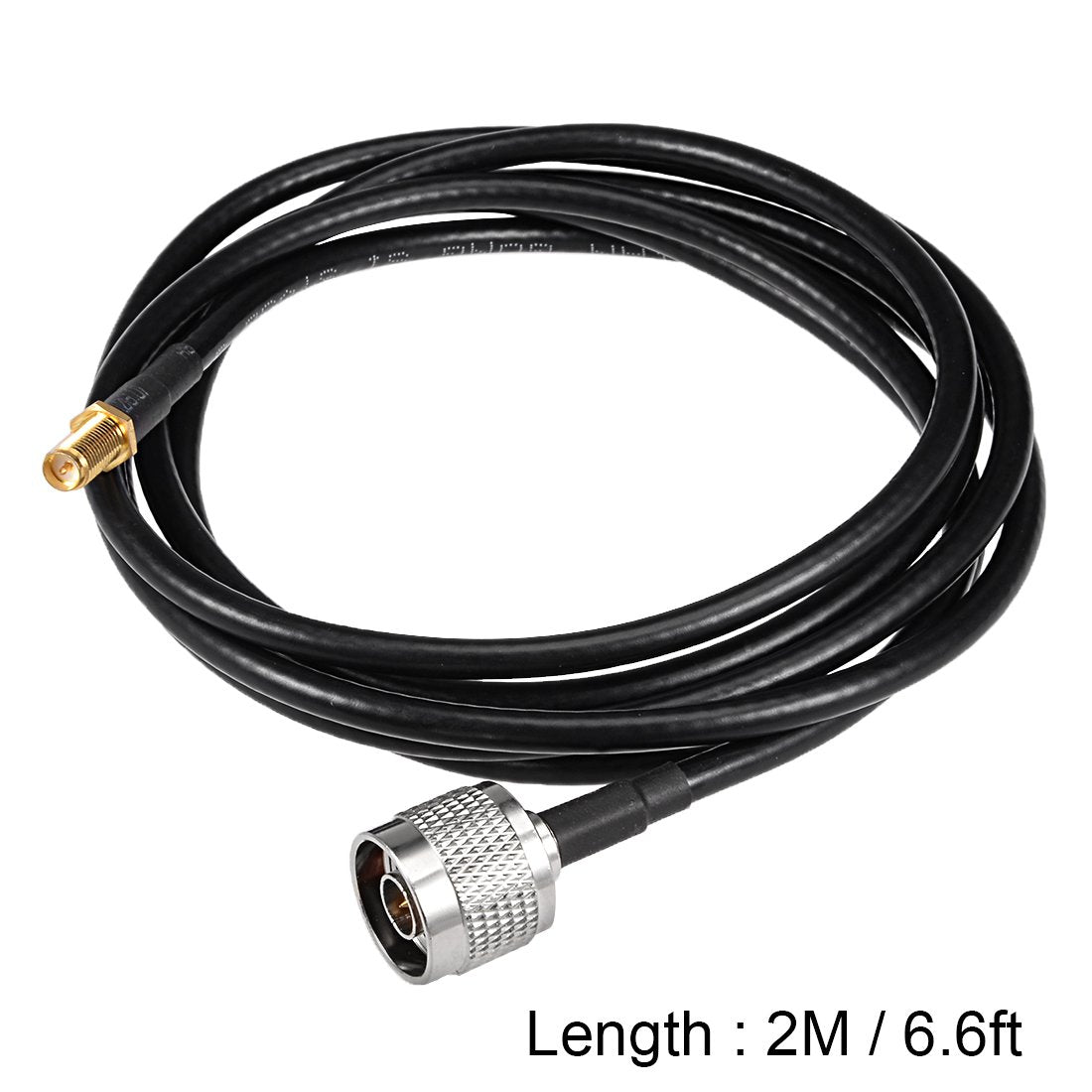 NPC 2M N-Type Male to RP-SMA Female Antenna RF Coaxial Extension Pigtail Cable Black