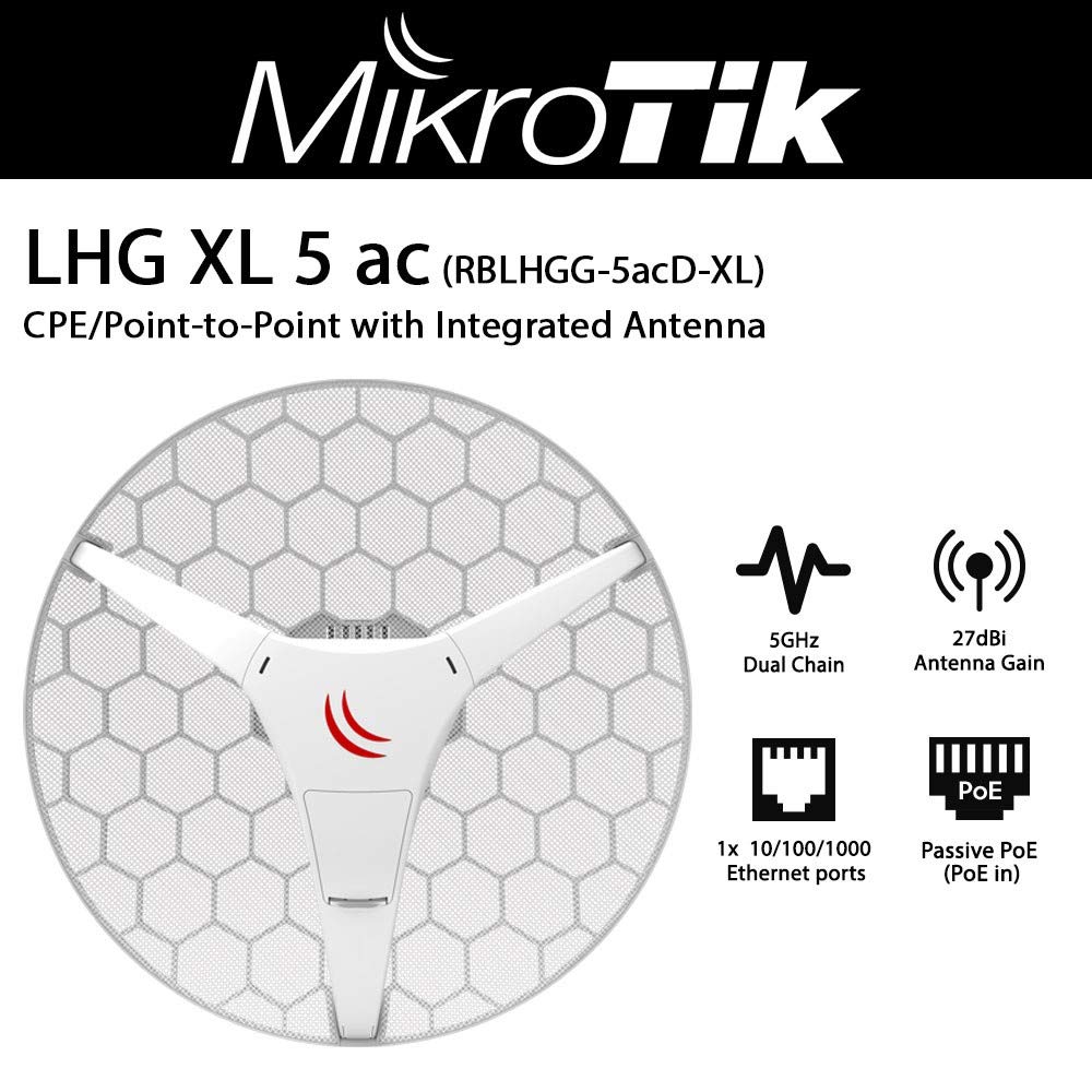Mikrotik RBLHGG-5acD-XL - LHG XL 5ac Light Head Grid Wireless Device